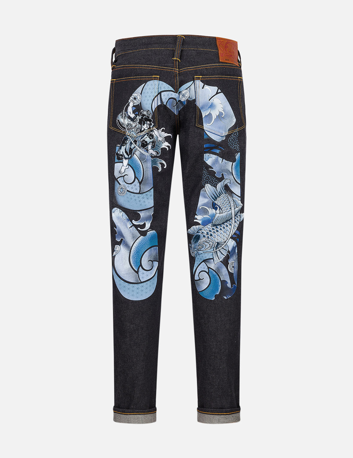 Tattoo Koi Daicock Embroidery Slim Fit Jeans #2010 – EVISU