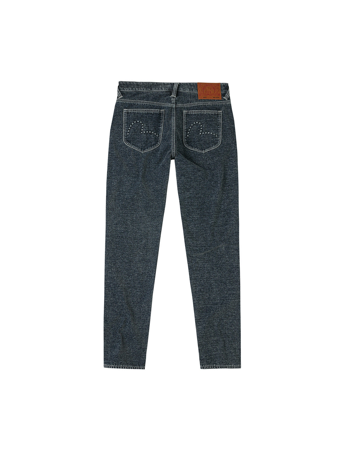 Washed Emboss Rivet Seagull Taper Fit Jeans #2017 – EVISU