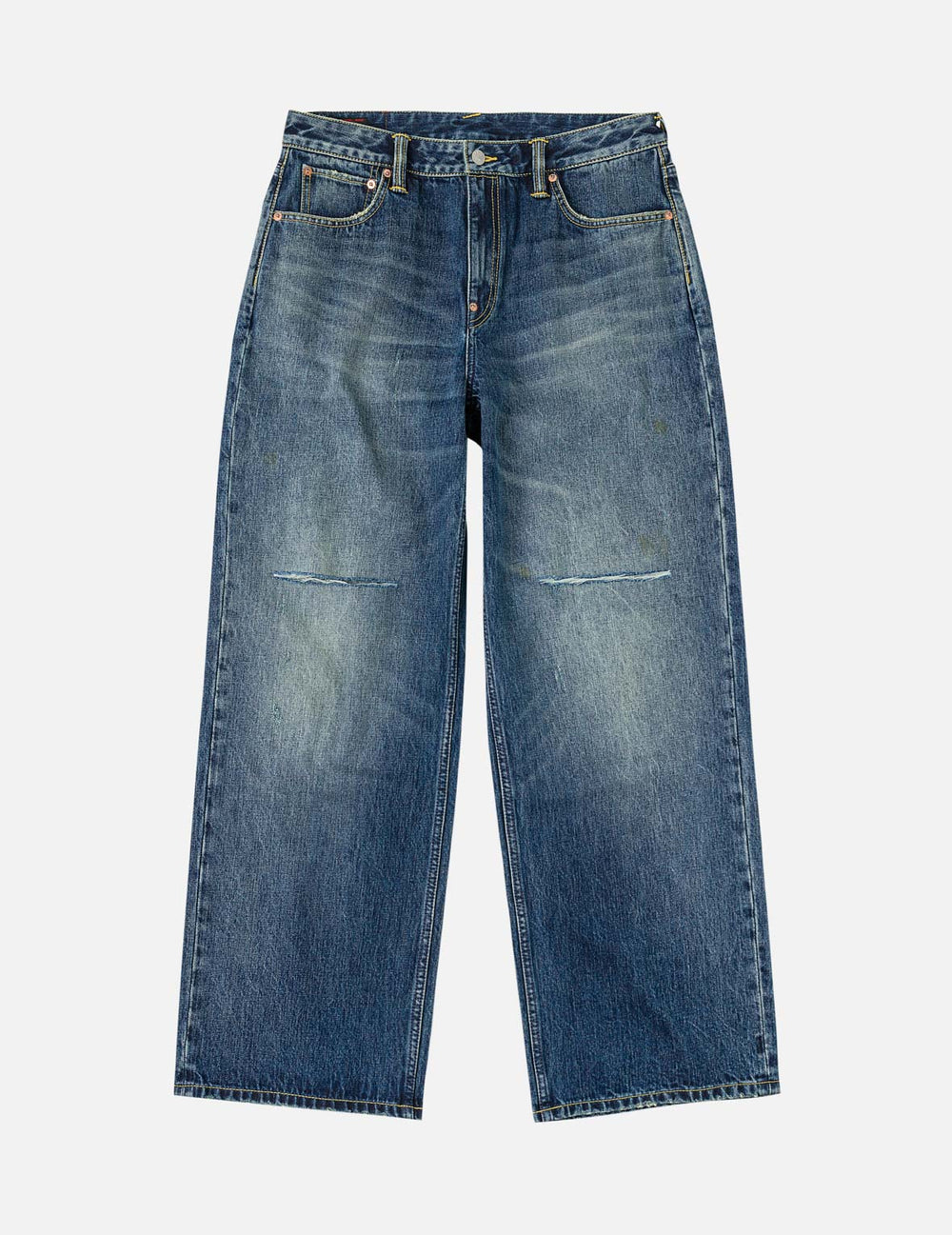 Heavy Washed and Distressed Jeans – EVISU